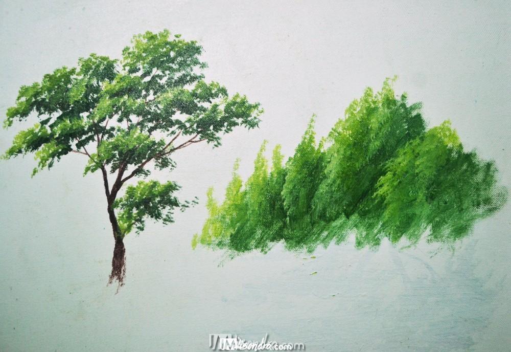 How To Paint Tree Leaves And Trees In Step By Step Instructions ...